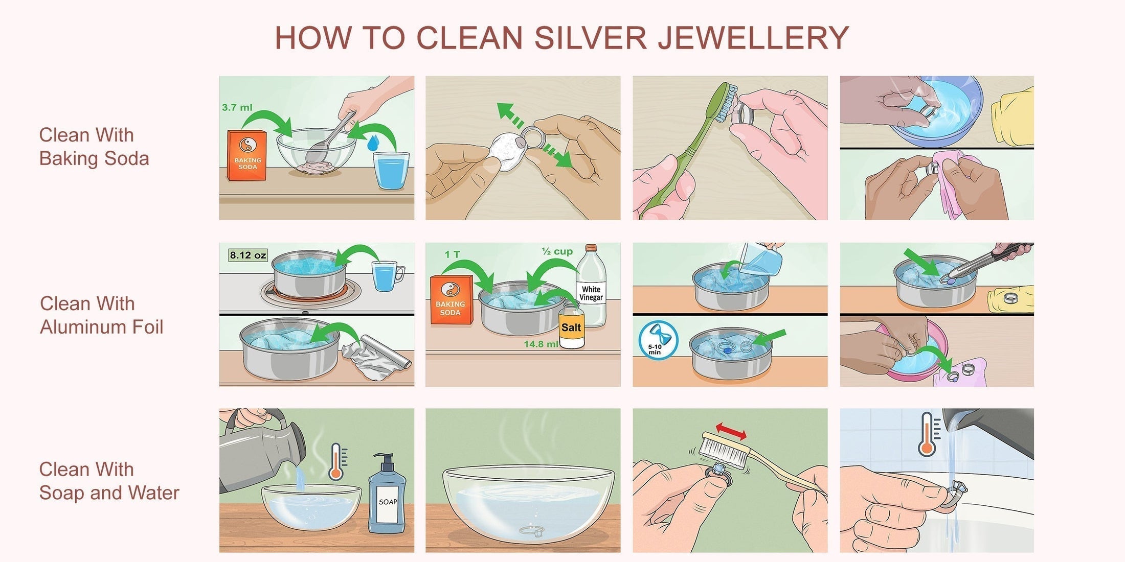 7+ Best & Quick Ways to Clean Silver Items at Home – SHAYN