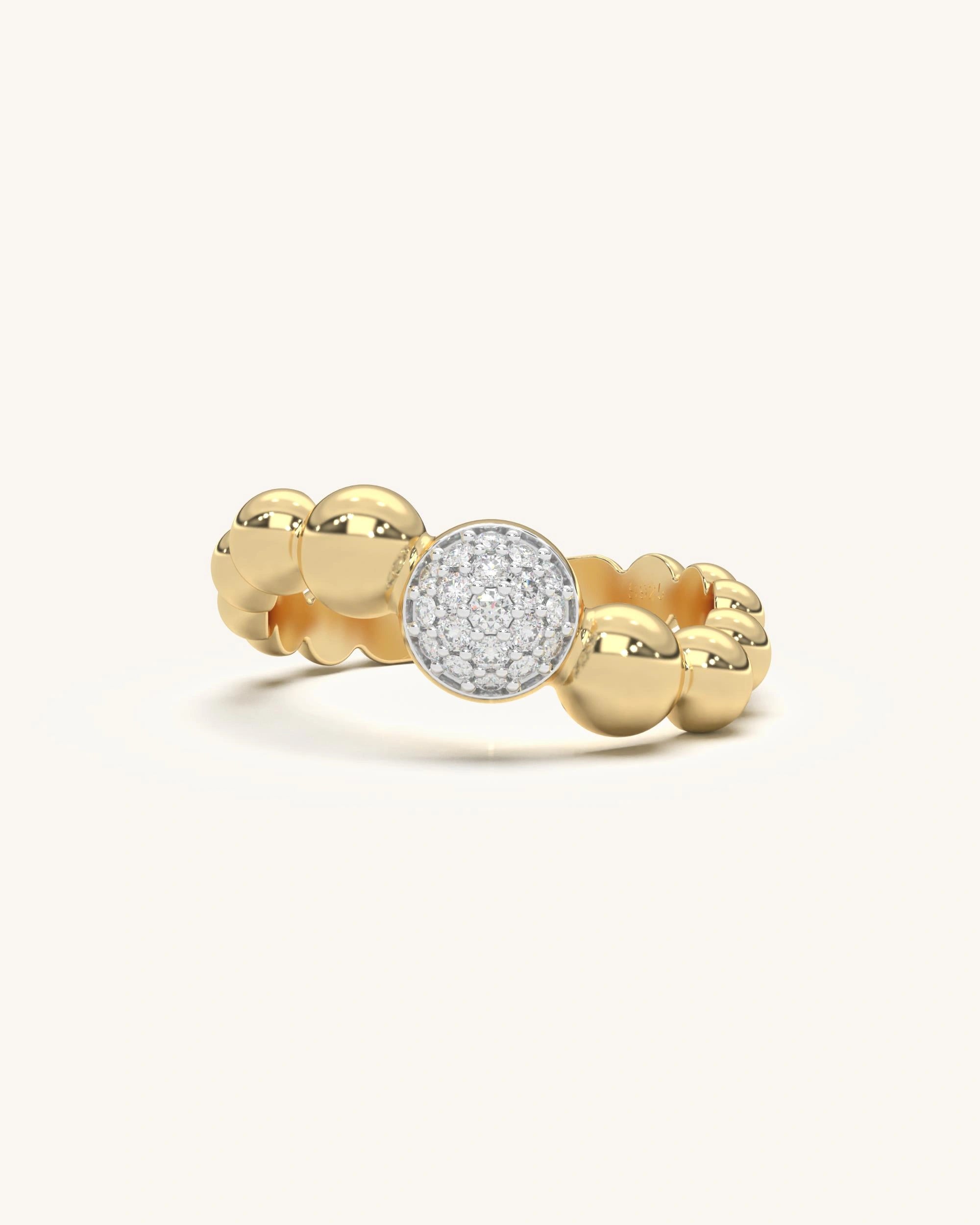 Ball Curve Ring | 18KT Gold Vermeil Sterling Silver Moissanite – SHAYN
